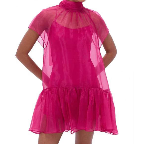 Simkhai | Dresses | New Simkhai Beaux Tiered Mini Dress In Pomegranate ...
